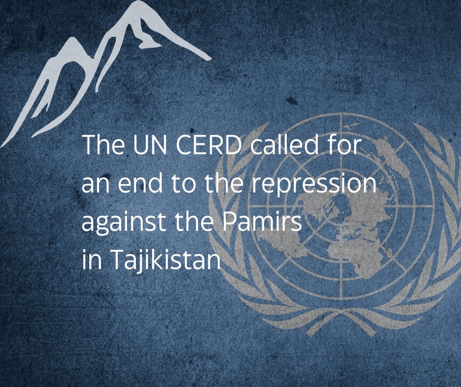 The UN CERD called for an end to the repression against the Pamirs in ...