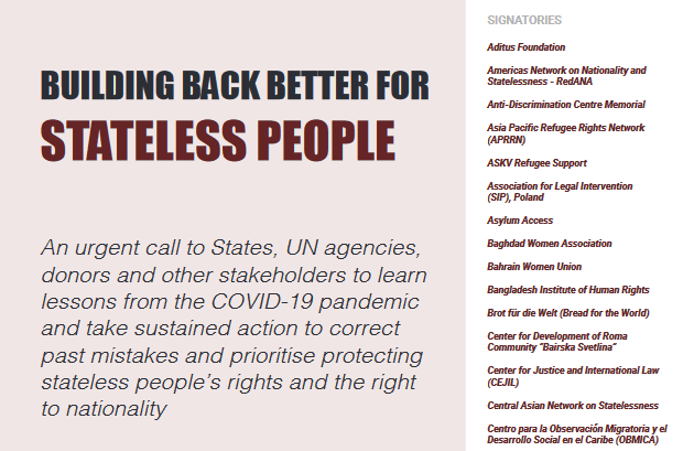 Building Back Better For Stateless People